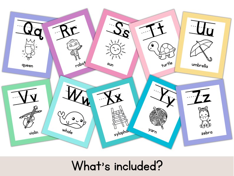 Classroom Alphabet Posters: Printable ABC Display (digital Download ...
