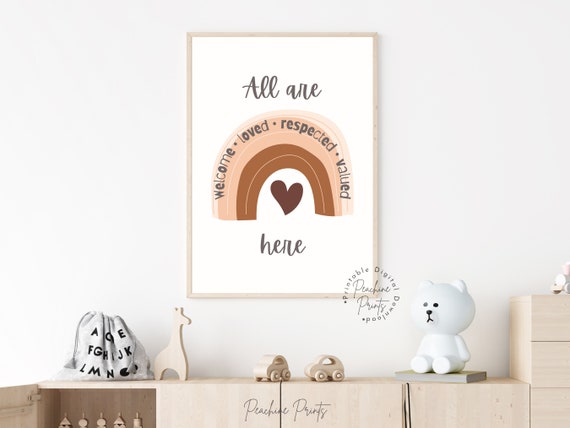 Inclusive Classroom Art Diversity Poster Human Equality Art | Etsy