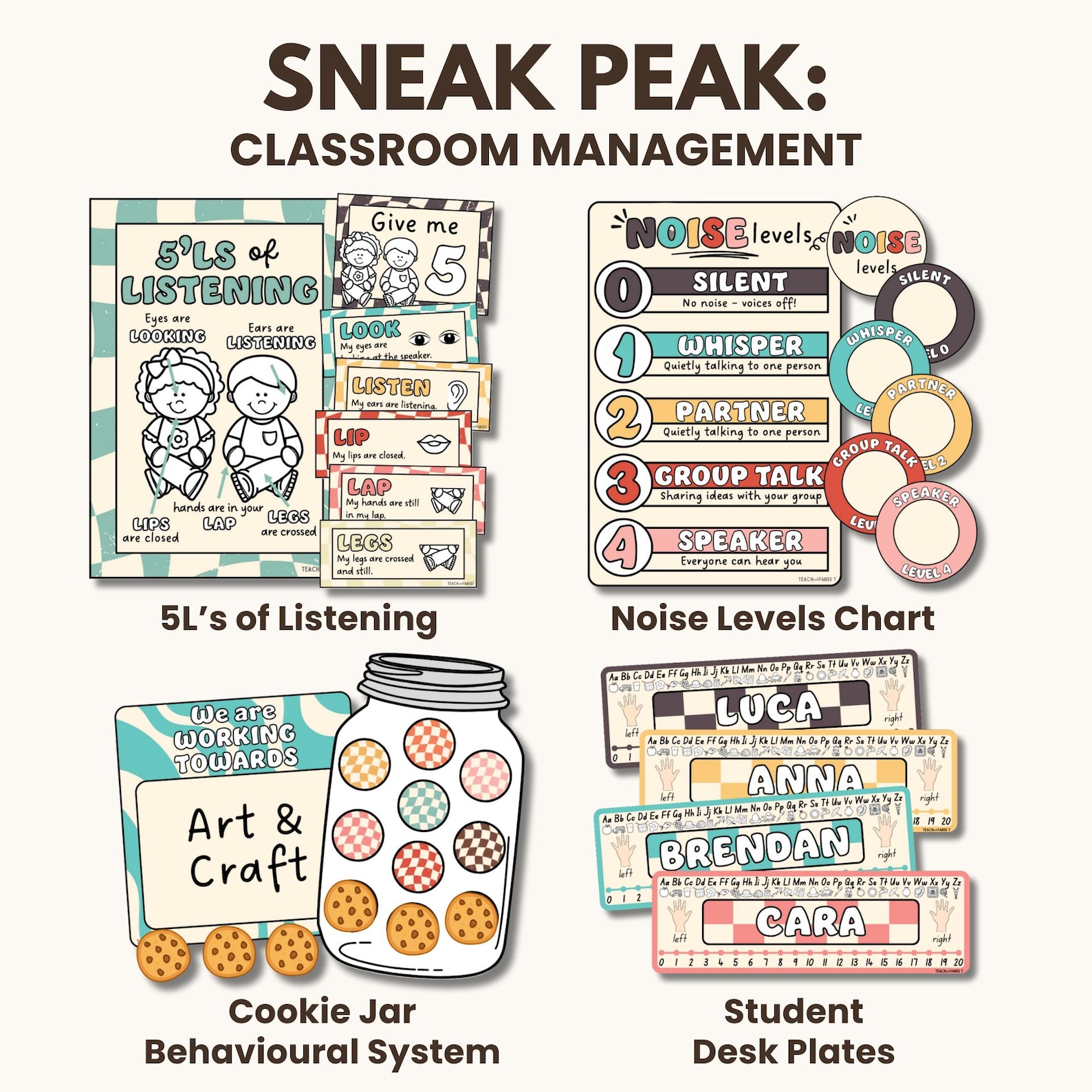 Groovy Retro Classroom Decor Bundle | Editable Classroom Printables ...