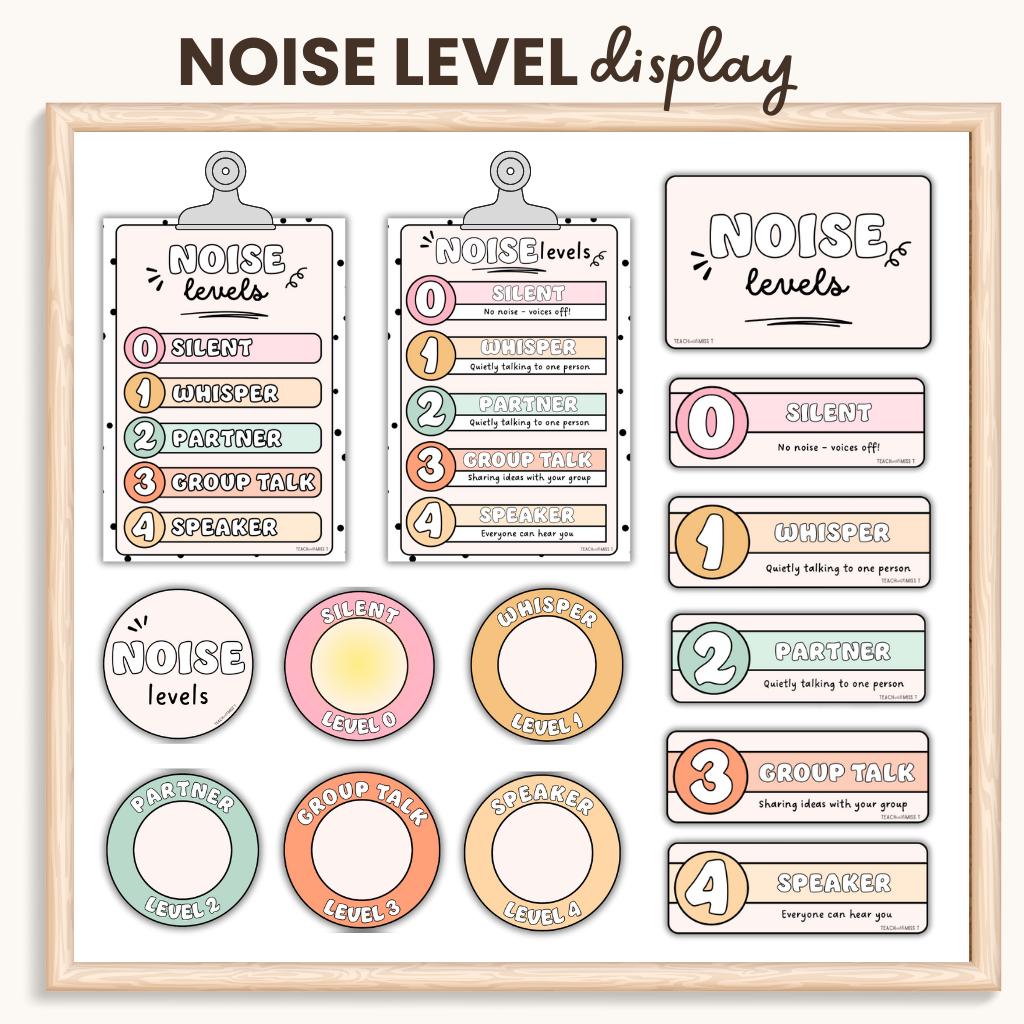 Boho Classroom Noise Level Chart: Classroom Management (digital ...