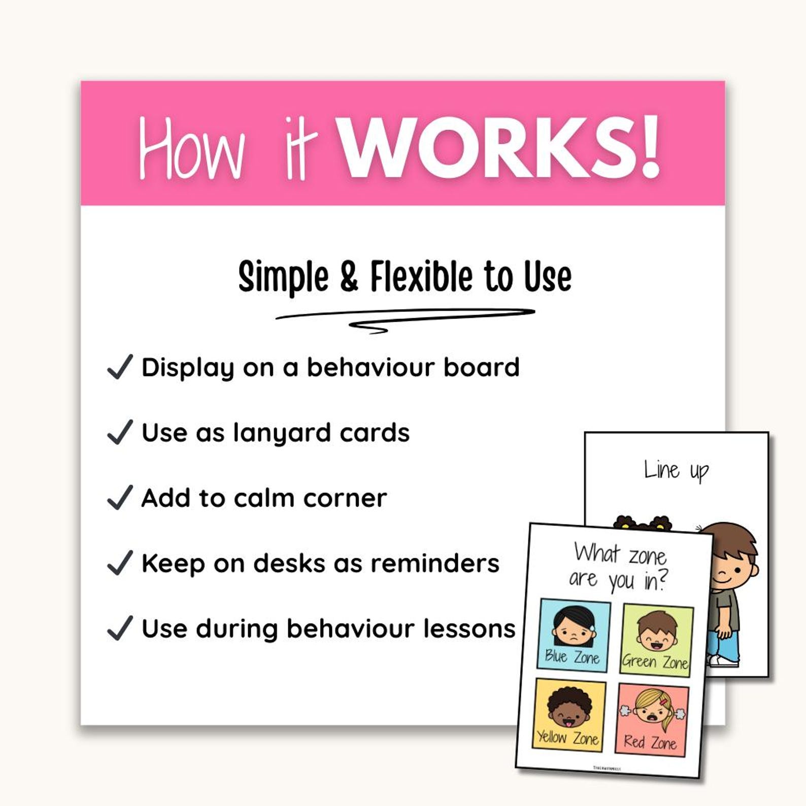 40+ Behavior Visual Support Flashcards | Classroom Management Charts ...