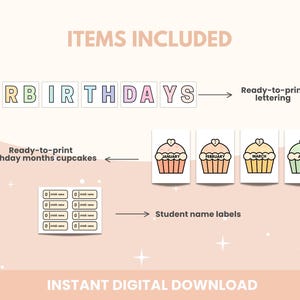 Cupcake Classroom Birthday Display Pack | Classroom Bulletin Board ...