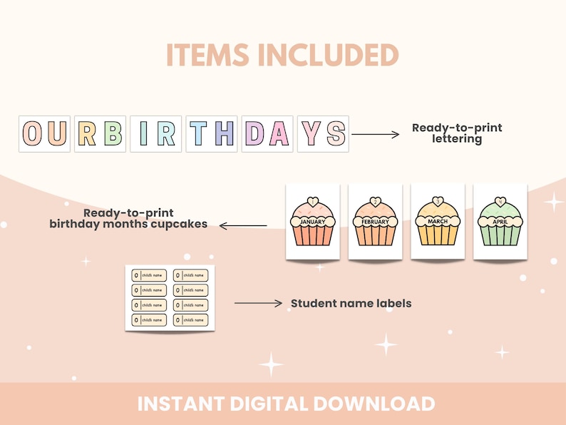 Cupcake Classroom Birthday Display Pack | Classroom Bulletin Board ...