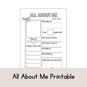 All About My Family Printable: Mom, Dad, Grandparent Fill-in (digital ...