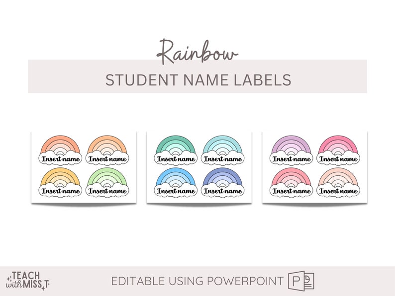 Rainbow Classroom Door Display Editable Bundle We Are a Rainbow of ...