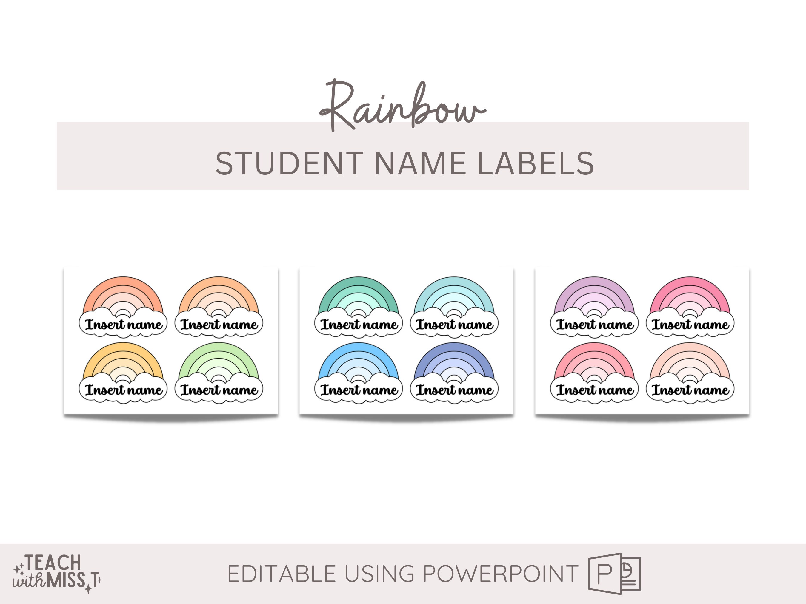 Rainbow Classroom Door Display Editable Bundle We Are a Rainbow of ...