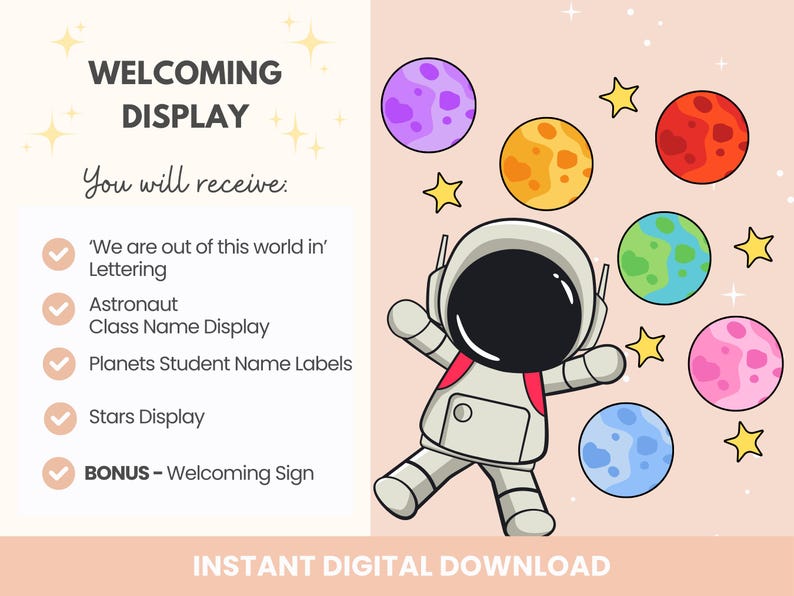 Space Classroom Door Display: 'out of This World' Theme (digital ...