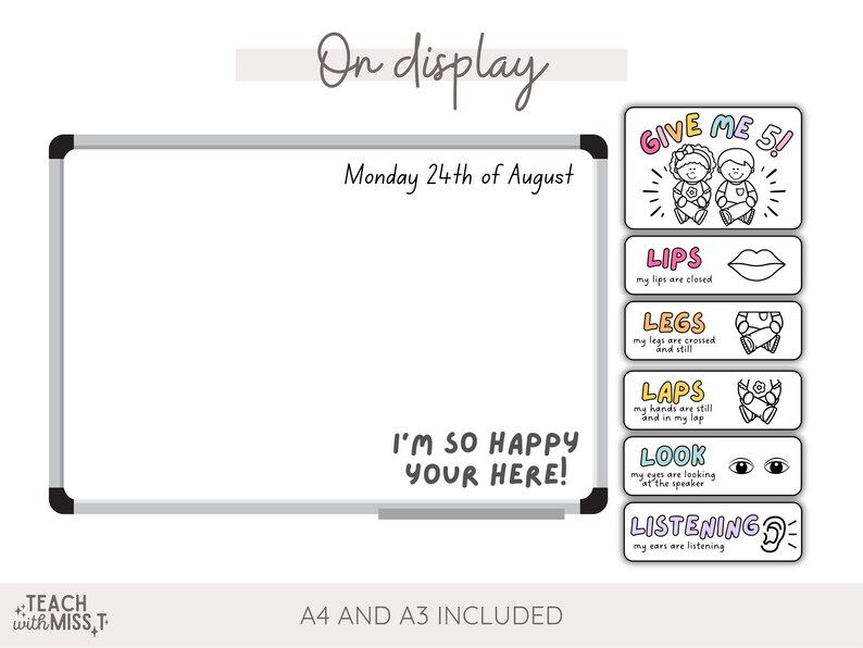 5'ls of Listening Display Poster Classroom Behaviour Display Chart ...