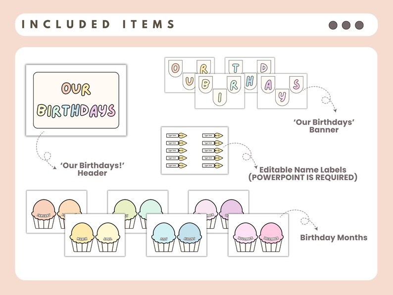Cupcake Birthday Display Bundle | Pastel Rainbow Classroom Birthday ...
