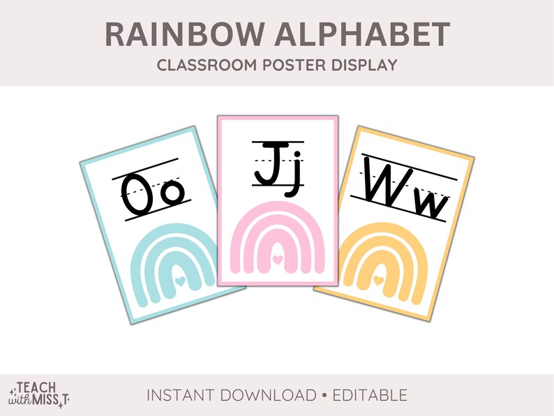 Spring Classroom Alphabet Posters | Alphabet Posters Printables ...