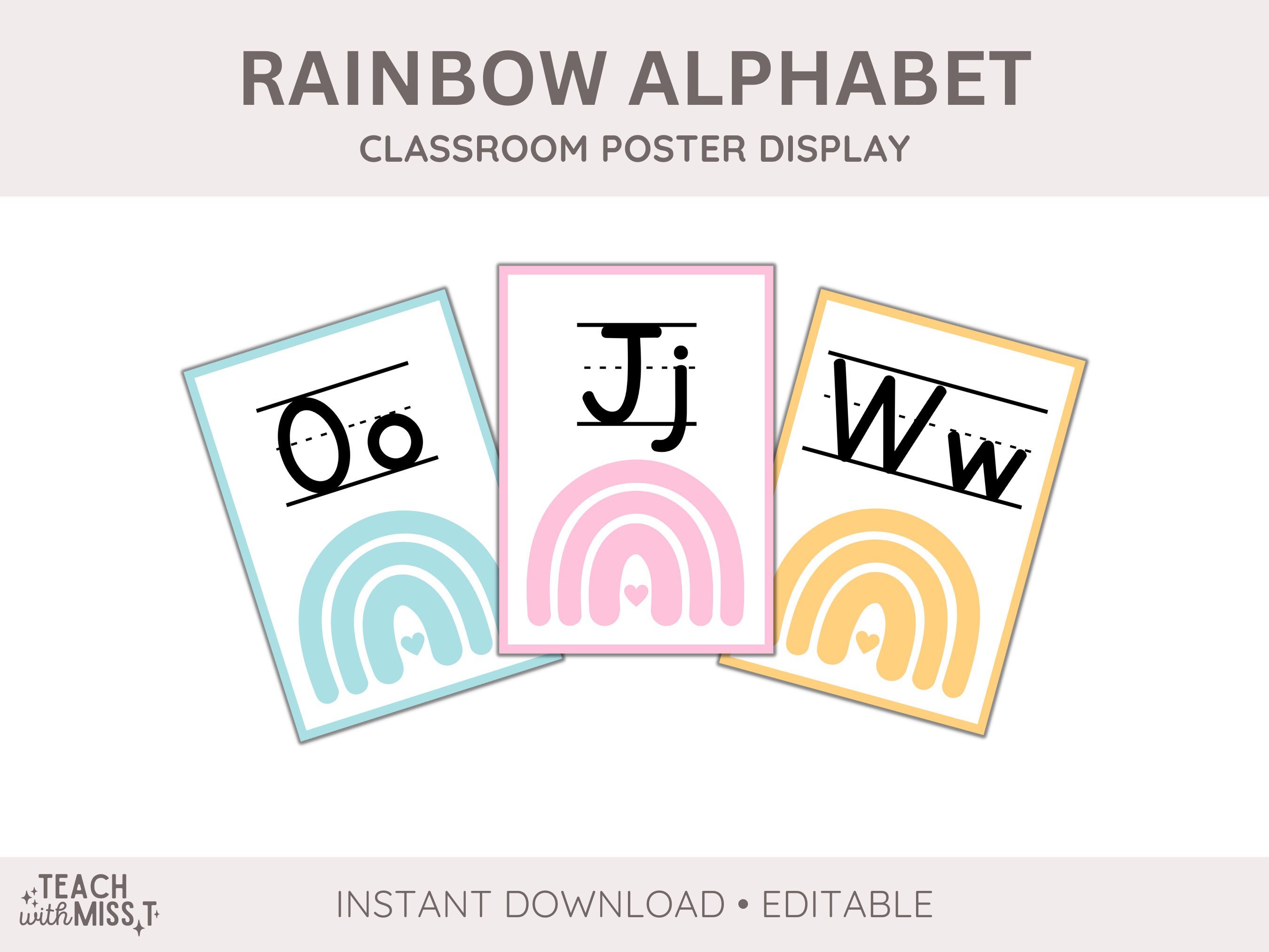 Spring Classroom Alphabet Posters | Alphabet Posters Printables ...