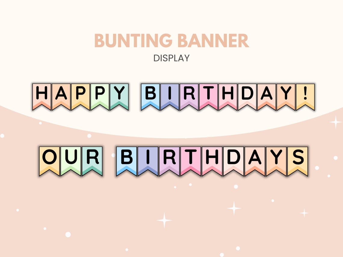Rainbow Classroom Birthday Display: Bulletin Board Decor (digital ...
