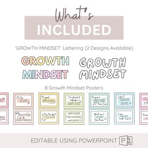 Pastel Rainbow Growth Mindset Classroom Display Bundle Growth Mindset ...