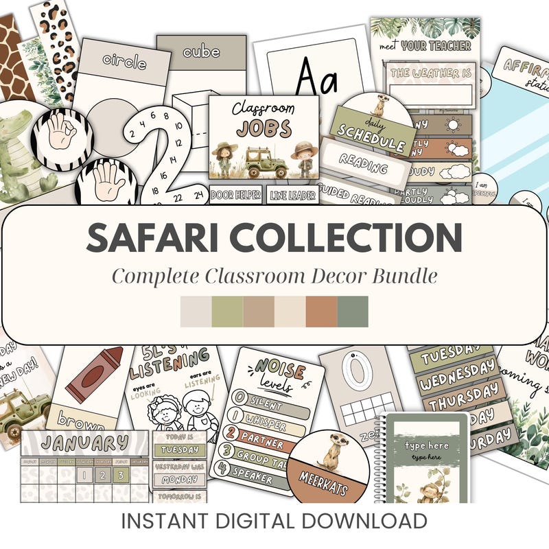 Safari Classroom - Etsy