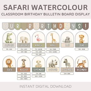 Birthday Classroom Display Jungle - Etsy