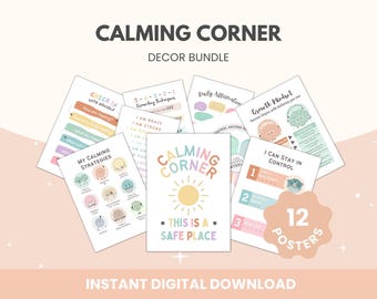 Calming Corner Posters Bundle - Etsy