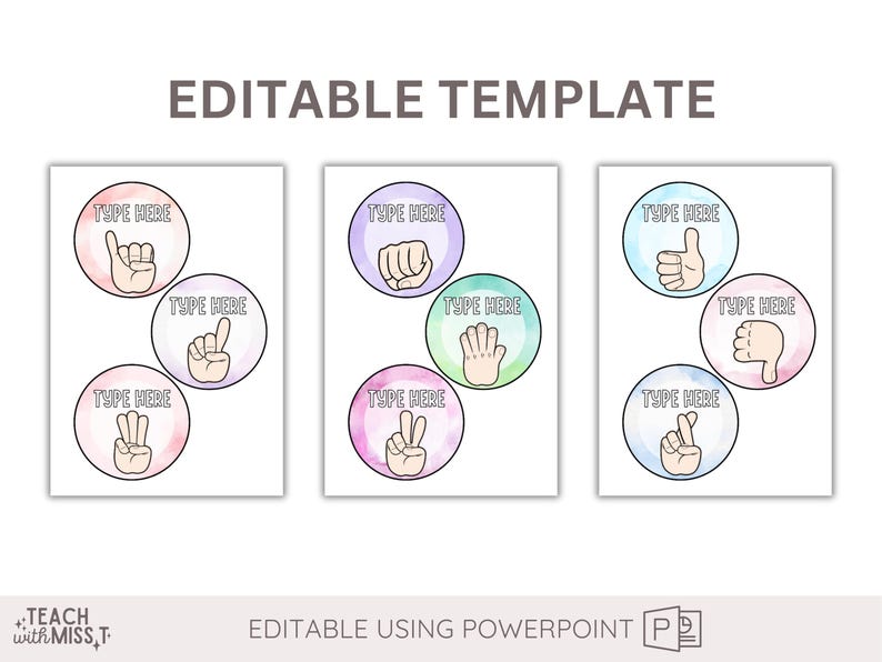 Watercolour Classroom Hand Signals Display Hand Signals Classroom ...