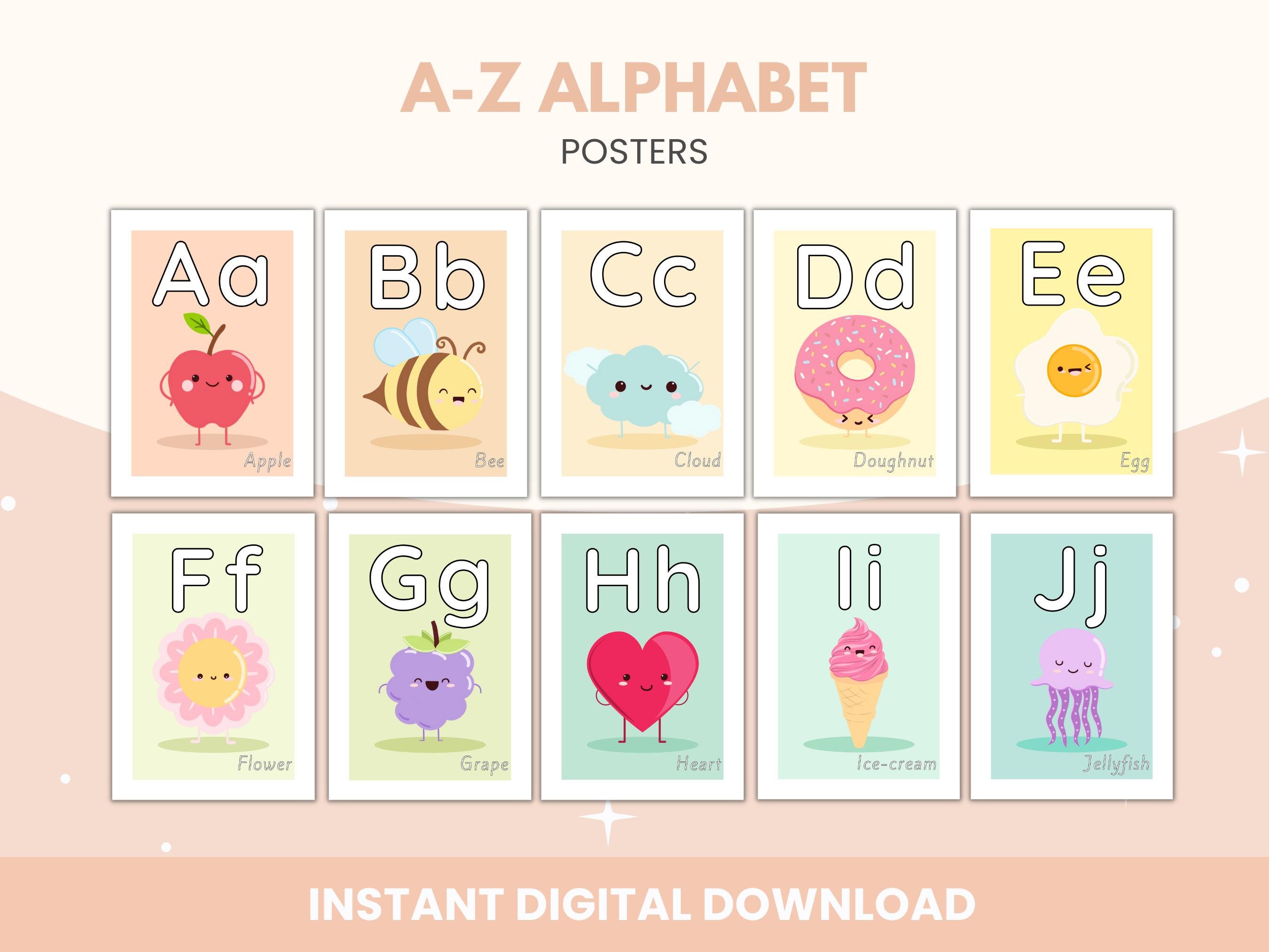 Alphabet Poster Classroom, Alphabet Wall Hanging, Classroom Posters ...