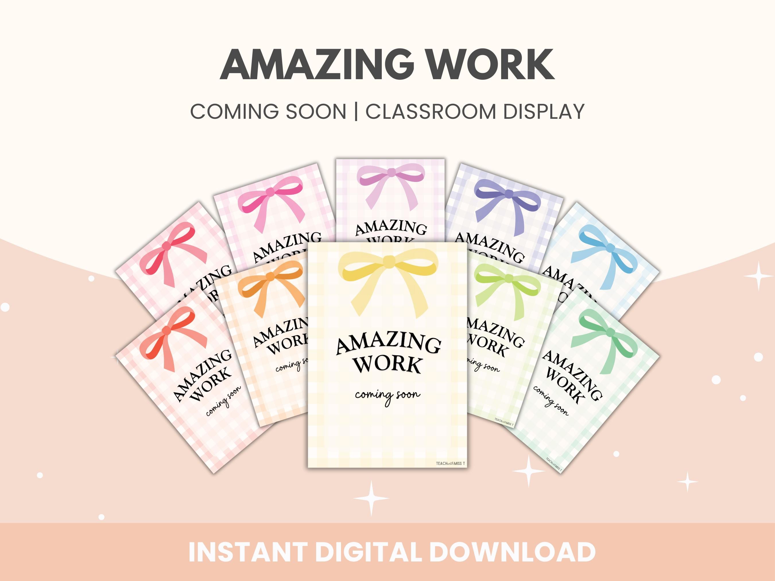 Pastel Bow Classroom Display Posters: Rainbow Classroom Decor (digital ...