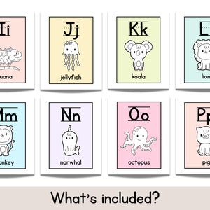 Pastel Animals Alphabet Posters for Classroom Displays Alphabet Posters ...