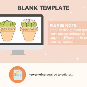 Cactus Classroom Birthday Display: Succulent Plants (digital Download ...