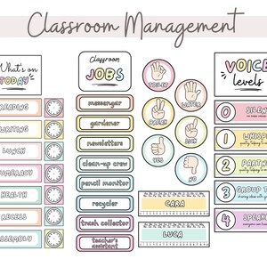 Pastel Rainbow Classroom Decor Bundle (digital Download) - Etsy