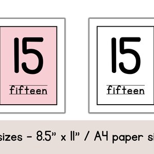 Counting Number Posters Printables | Numbers Flashcards for Kids ...