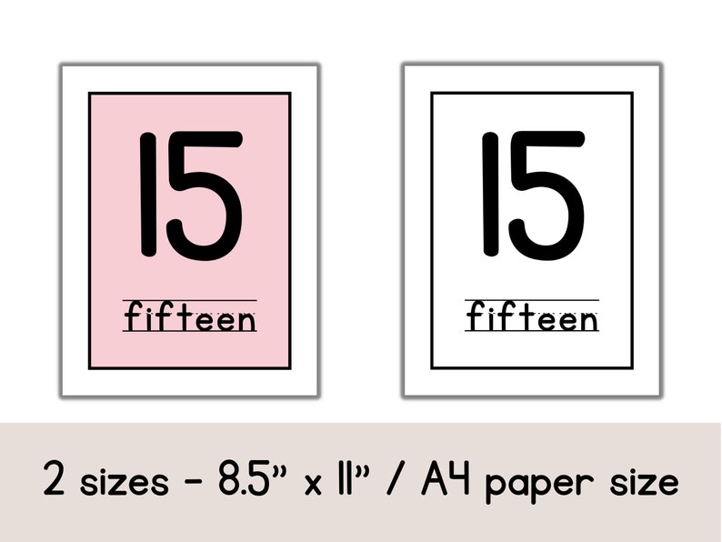 Counting Number Posters Printables | Numbers Flashcards for Kids ...
