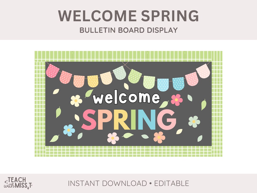 Spring Bulletin Board Kit Spring Classroom Decor Classroom Bulletin ...