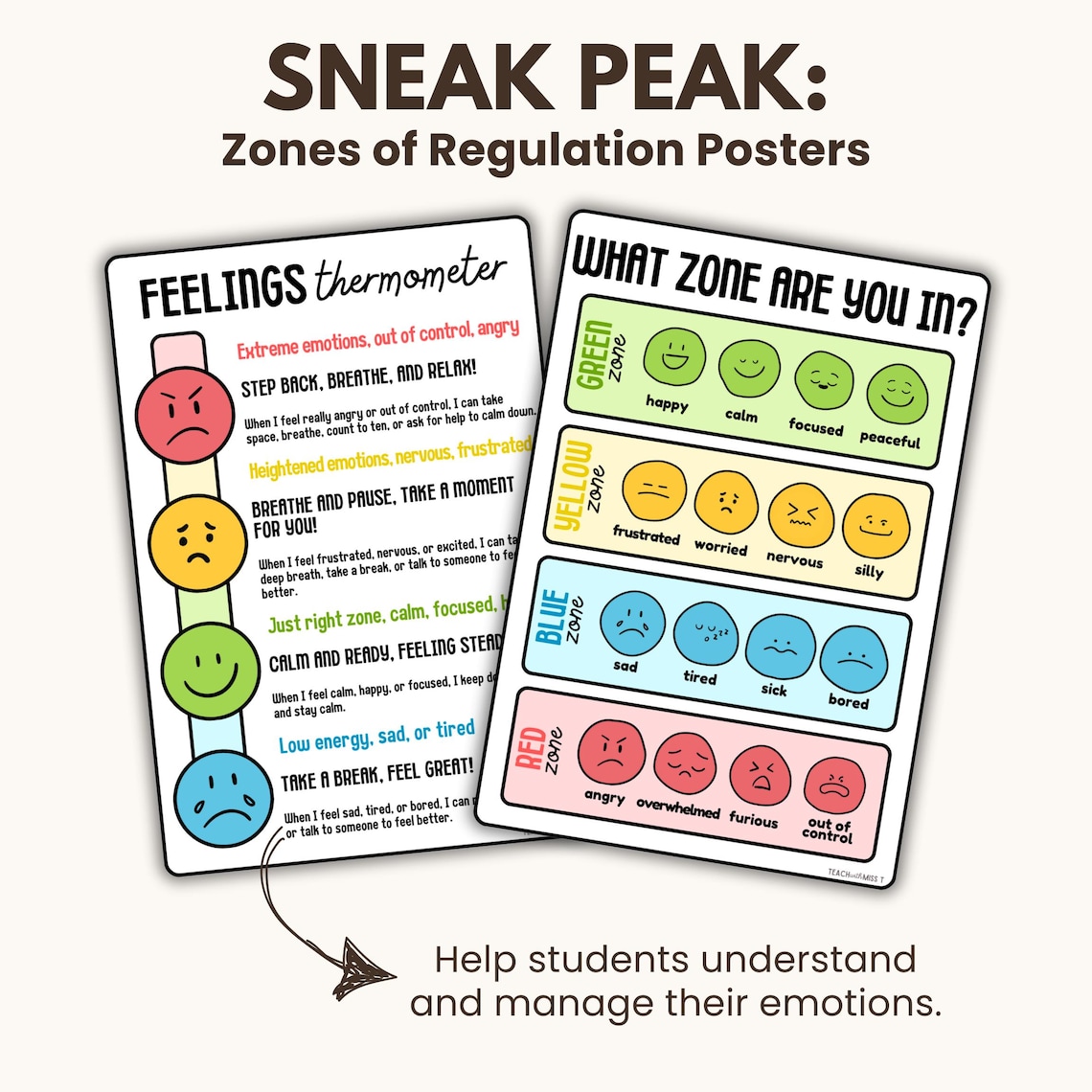 Zones of Regulation Display Bundle | Emotion Display School Pack ...