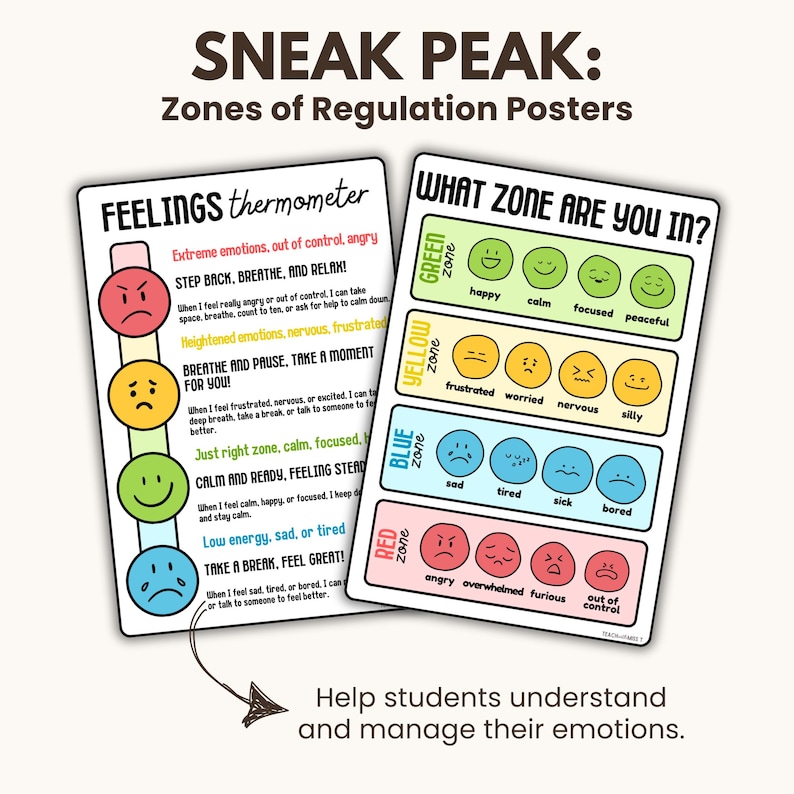Zones of Regulation Display Bundle | Emotion Display School Pack ...