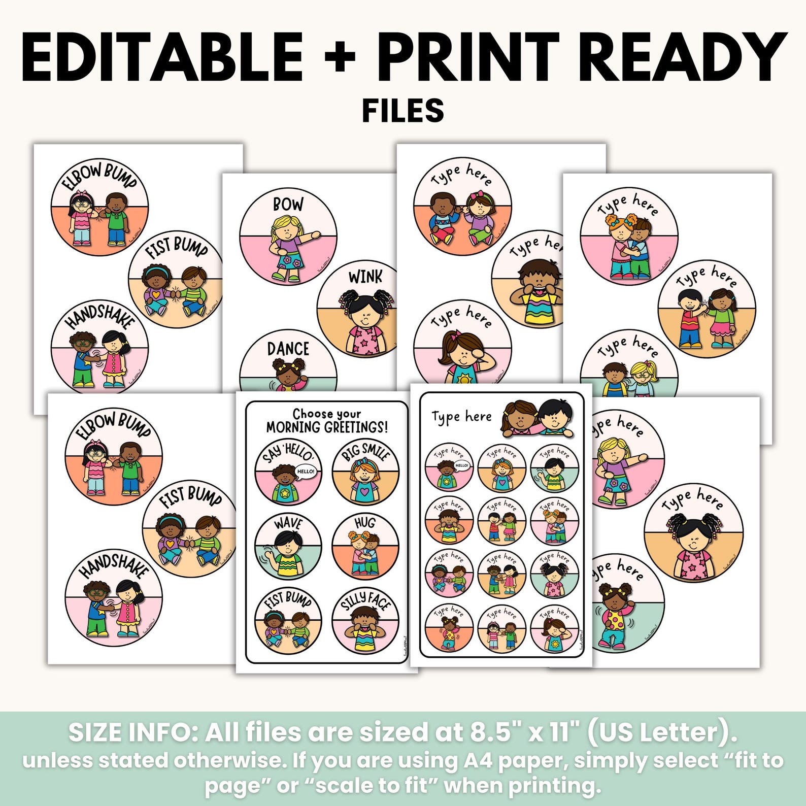 Boho Classroom Greetings Poster: Editable Morning Routine (digital ...