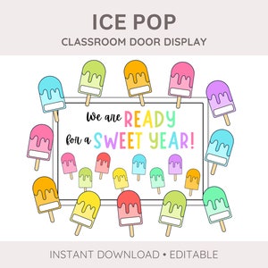 Ice Pop Classroom Door Display Summer Classroom Door Decor Ice Pop ...