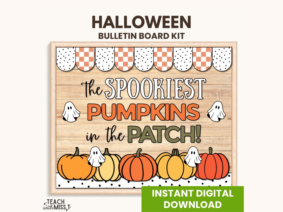 Halloween Bulletin Board Kit | Fall Bulletin Board Decor | October ...