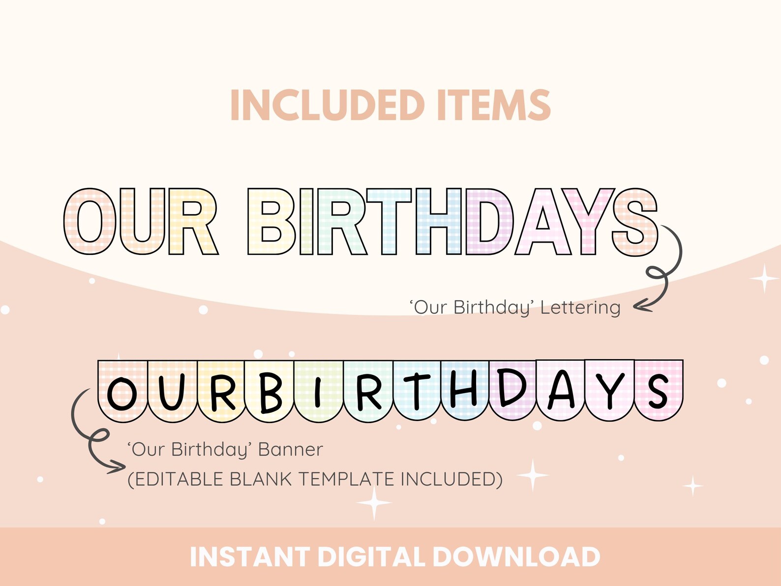 Pastel Gingham Classroom Birthday Display (digital Download) - Etsy