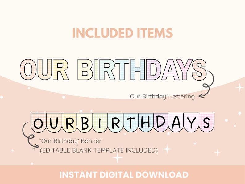 Pastel Gingham Classroom Birthday Display Bulletin Board Bundle ...