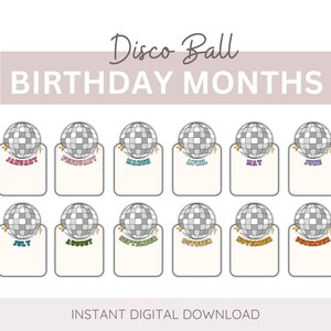 Disco Ball Classroom Birthday Display Retro Birthday Bulletin Board ...