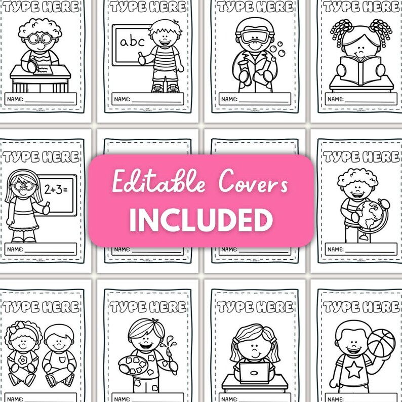 Student Book Covers | Workbook Covers | Subject Covers | Classroom ...