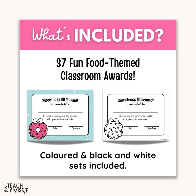Classroom Award Certificates | Food-themed Award Certificates | End of ...
