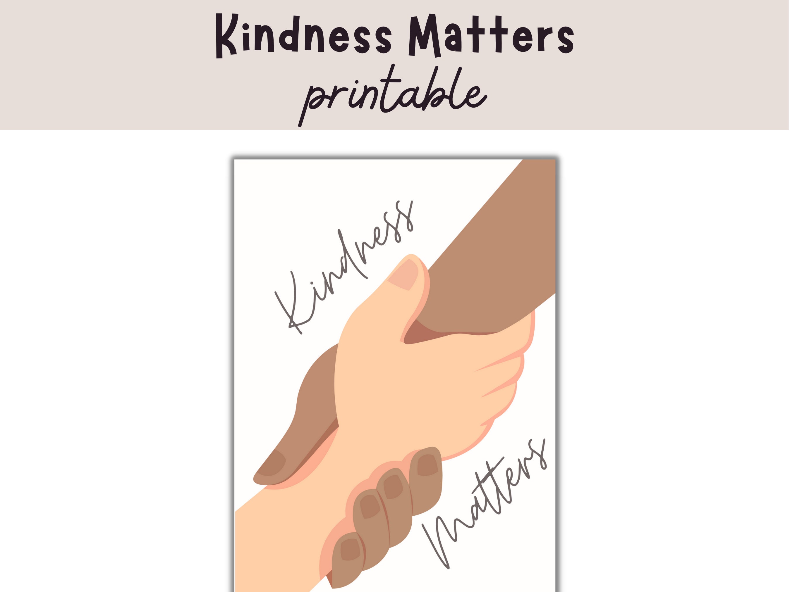 Kindness Matters Classroom Poster Diversity Poster Human - Etsy