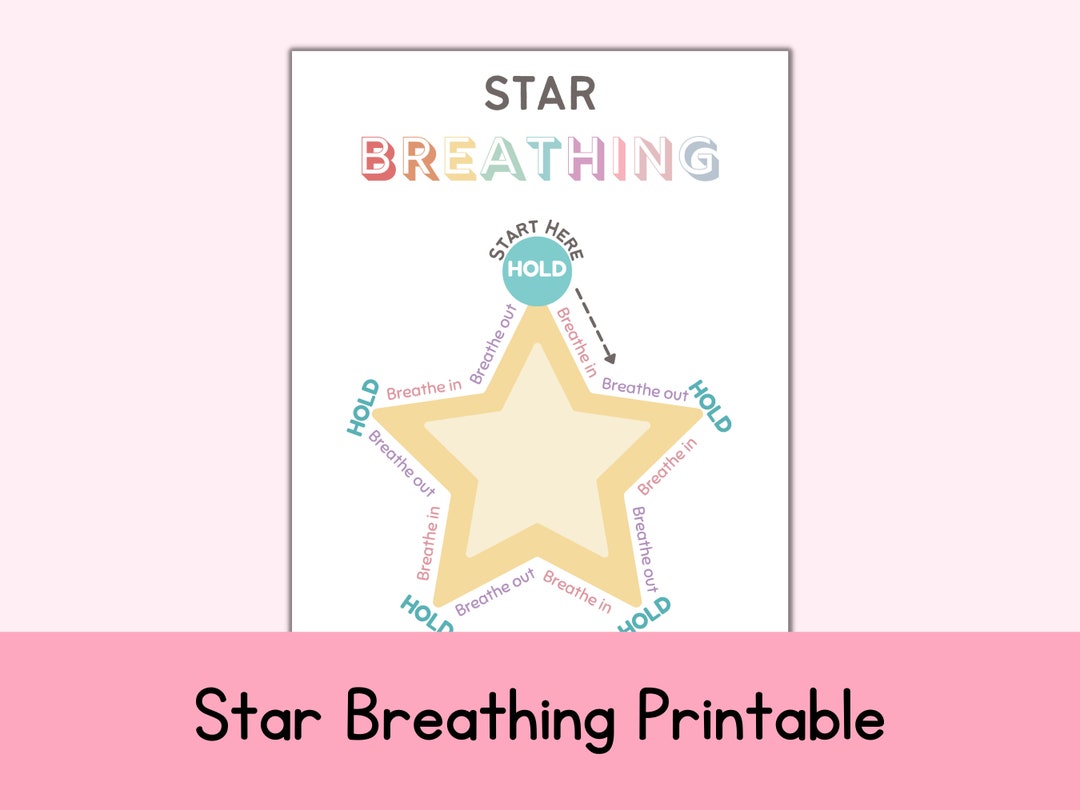 Star Breathing Poster Mindfulness Breathing Mental Health - Etsy