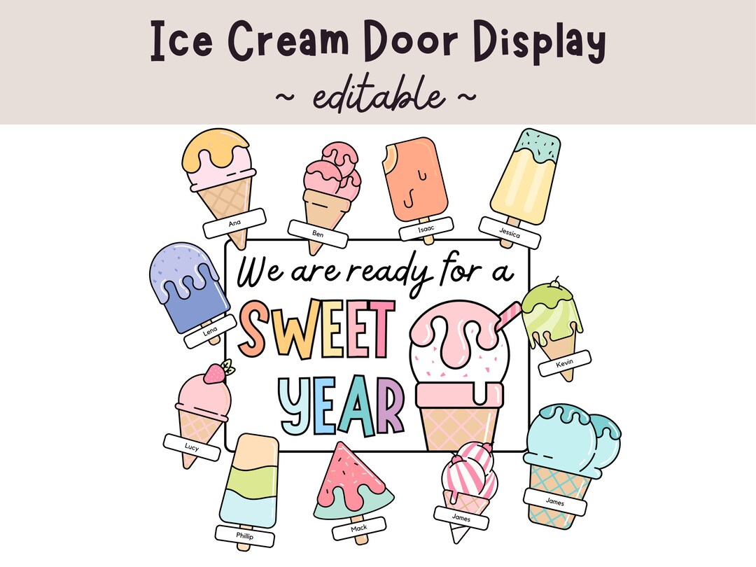 Ice Cream Classroom Door Display Summer Classroom Decor - Etsy
