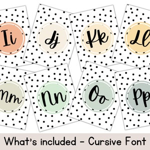 Spotty Boho Alphabet Posters: Classroom Decor (digital Download) - Etsy