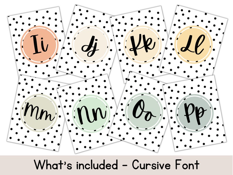 Spotty Boho Alphabet Posters: Classroom Decor (digital Download) - Etsy
