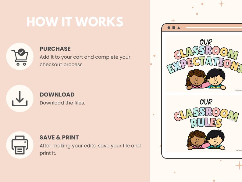 Classroom Rules Posters: Rainbow Classroom Expectations Display ...