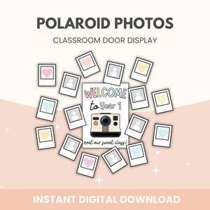 Polaroid Camera Classroom Door Display Editable Bundle Polaroid Camera ...