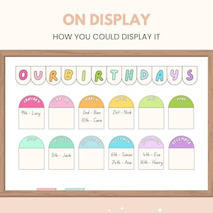 Rainbow Classroom Birthday Display: Bulletin Board Kit (digital ...
