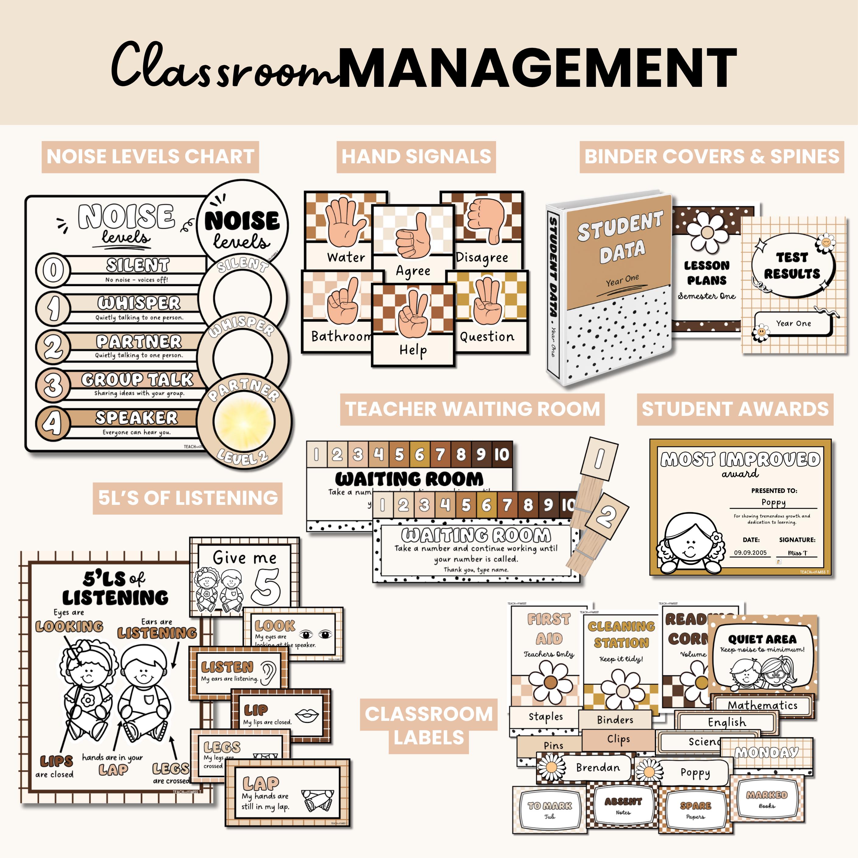 Neutral Boho Classroom Decor Bundle | Editable Classroom Printables ...