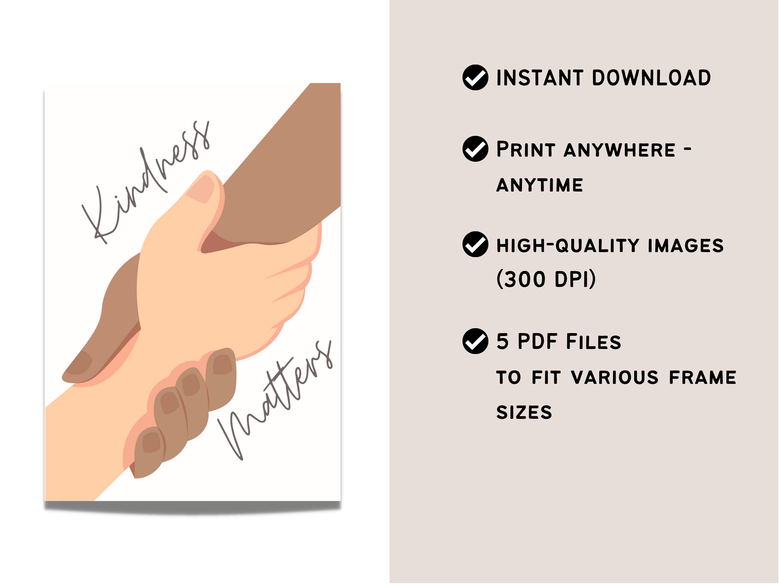 Kindness Matters Classroom Poster, Diversity Poster, Human Equality Art ...
