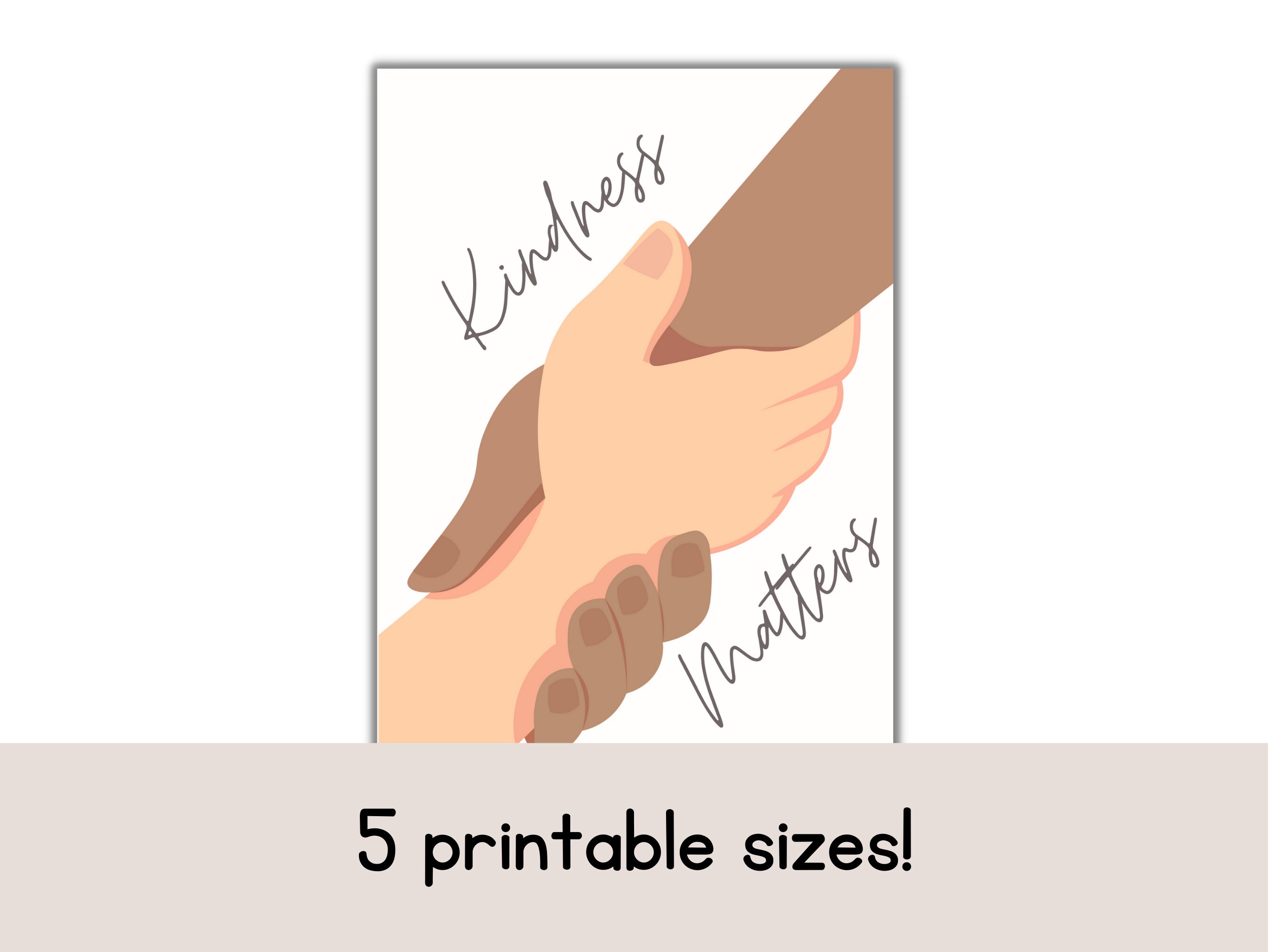 Kindness Matters Classroom Poster Diversity Poster Human - Etsy